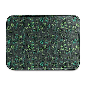 Lunarable Botanical Car Mat Set of 4, Nature Composition of Various Plants Branches and Herbs, Front & Back Seat Floor Mat Durable PVC Backing Car Accesory, Dark Reseda Green Teal