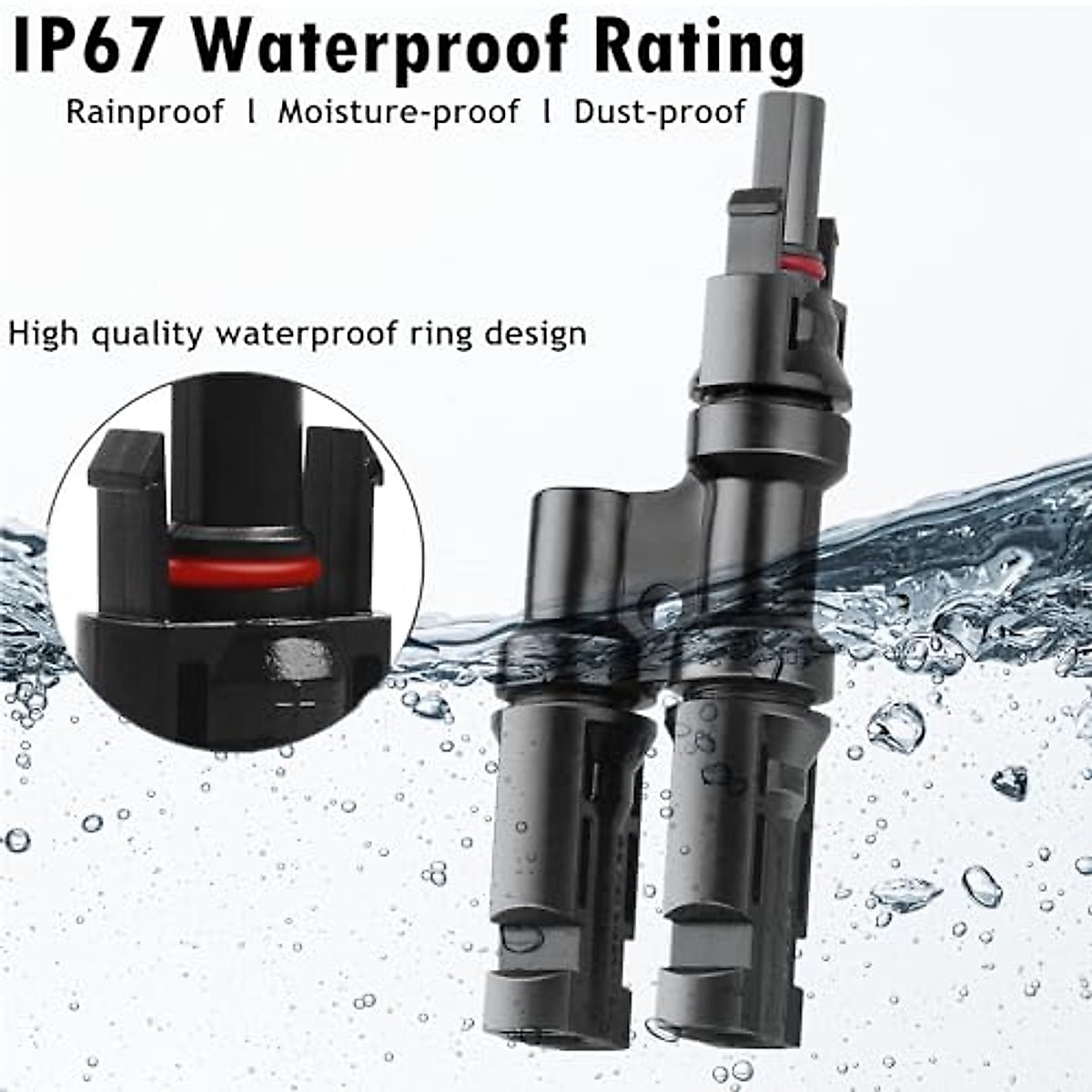 LINKPAL Branch Connectors Connectors Y Connector in Pair MMF+FFM for Parallel Connection Between Solar Panels … (1 Pair)
