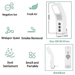 (2 Pack) Plug in Air Purifier for Home, Mini Portable Air Purifier Best for Home Office Car Room Bedrooms Toilets