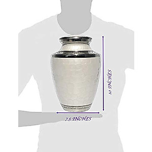 Eternal Harmony Cremation Urn for Human Ashes | Funeral Urn Carefully Handcrafted with Elegant Finishes to Honor and Remember Your Loved One | Adult Urn Large Size with Beautiful Velvet Bag