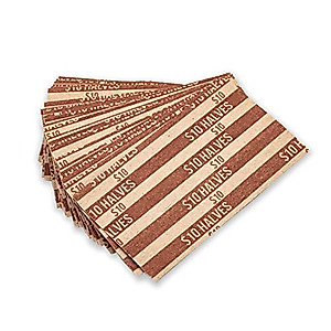 Half Dollar Coin Wrappers, 100 Flat Striped Coin Wrappers