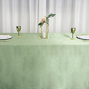 BalsaCircle Tablecloths 90x156 inch Sage Green Satin Rectangle Tablecloth Table Cover Linens for Wedding Table Cloth Party Reception Events Kitchen Dining, 90' x 156'