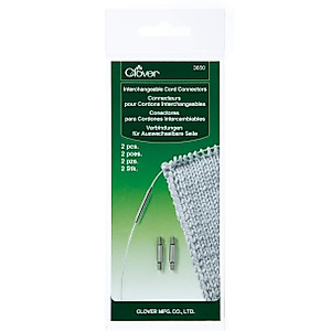 Clover Needlecraft 3650 Interchangeable Cord Connector Silver, Gray, 7.25" Height x 2.75" Length x 0.75" Width