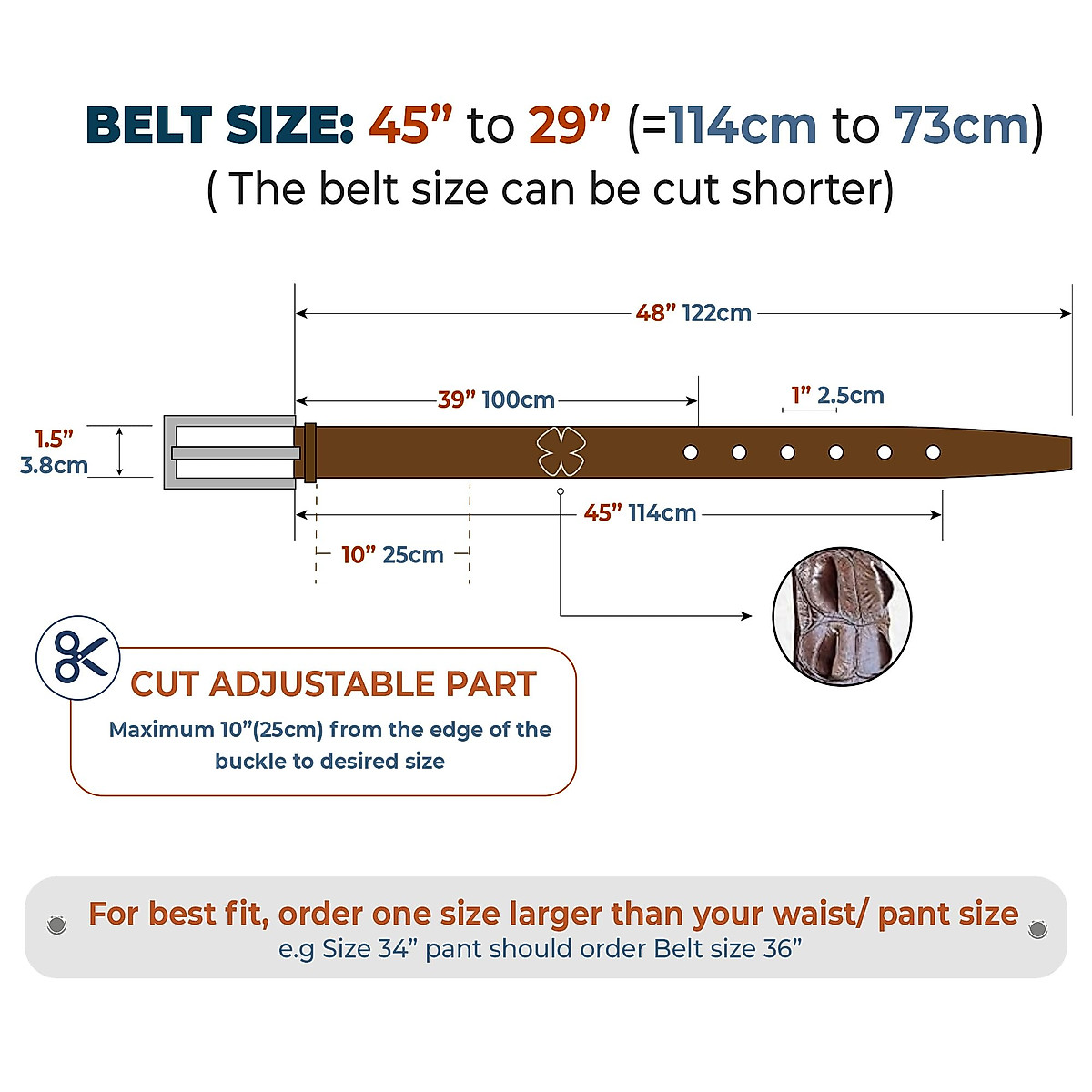 Black Alligator Hornback Leather Belt Men's Crocodile Backbone 45''-29'' width Adjustable Removal Pin Buckle Jean Dress Golf Luxury Exotic Leather Straight Belts Handmade Gift BEHO11-PIN