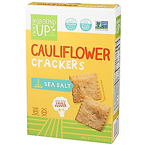 From The Ground Up, Cauliflower Crackers Sea Salt, 4 Ounce
