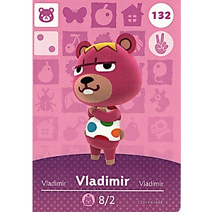 Nintendo Animal Crossing Happy Home Designer Amiibo Card Vladimir 132/200 USA Version