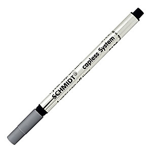 SCHMIDT 8126 Long Capless Rollerball Refill Fine Point 0.6mm, Black, 2 Pack Blister (SC58123)