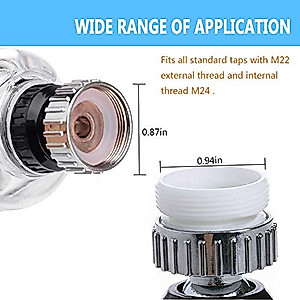 Faucet Head 360° Rotatable,3 Modes Position Adjustable Faucet Water Filter for The Kitchen,Booster Shower Water Saver Extender Splashproof Filter Vegetable Tap Device Bathroom