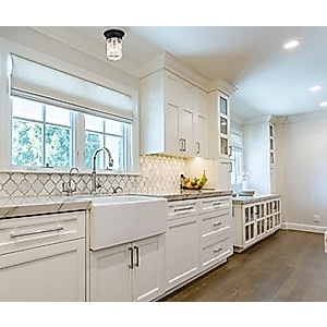 Design House 587238 Jelly Jar 1-Light Indoor/Outdoor Flush Mount Ceiling Light, Oil Rubbed Bronze