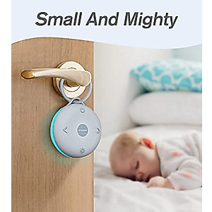 Portable White Noise Machine for Baby Sleeping | 8 Night Lights | 17 Soothing Sounds | USB Rechargeable | Safe Clip Easy Hanging & Child Lock | Compact and Lightweight for On-The-Go & Travel, Kids