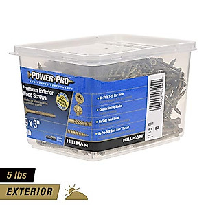 Power Pro Premium Exterior Wood Screws (#9 x 3") - 5lb Box