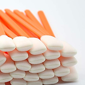 Wellgler's Foam Cleaning Swab,for Electronics, Camera, Optical Lens Cleaning and Clean Inkjet Printer (200pcs Orange)