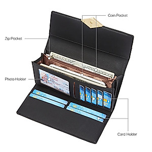 CLUCI Travel Backpack Bundles with Women Wallet