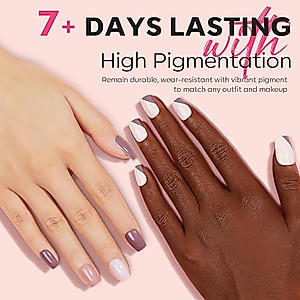 modelones Nail Polish Set 6 Colors Pink Skin Tones Brown Manicure DIY Nail Art Salon Gift for Women Girl