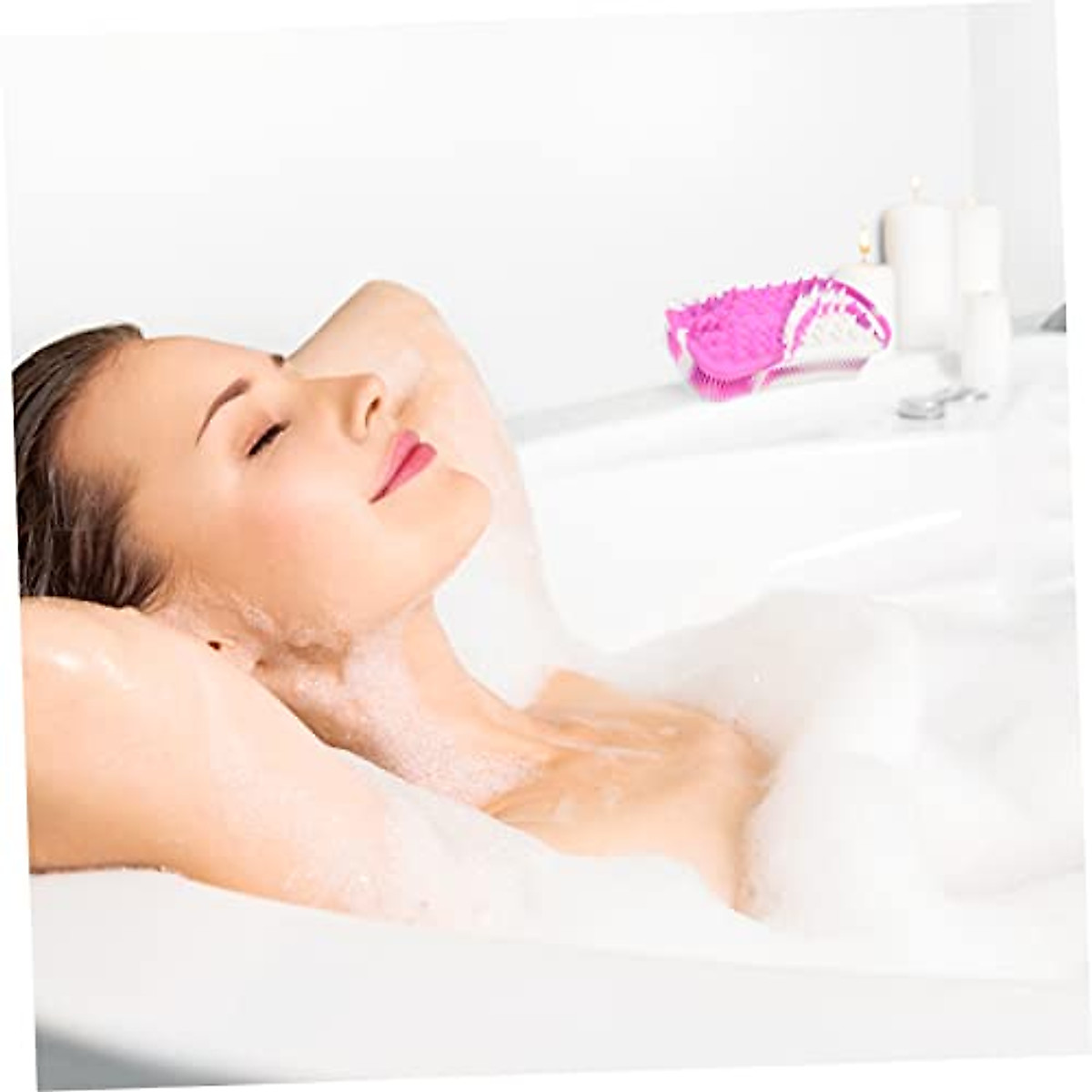 Healifty 3pcs Bath Massage Brush Scalp Shampoo Brush Silicone Scalp Massager Bath Scrubber Exfoliating Body Scrubber Body Brush Hair Wash Brush Women Body Scrubber Bath Brushes Square Man