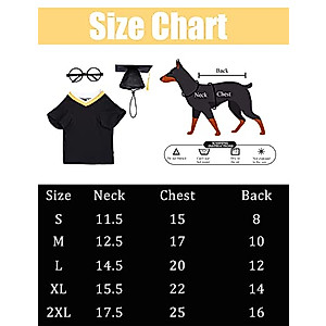 Impoosy Dog Graduation Shirts with Pet Graduation Hats with Yellow Tassel Puppy Graduation Costumes for Dogs Cats Holiday Costume Accessory (L)