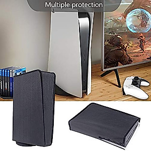 Pinson Premium Dust Cover for PS5 Sony Playstation 5 Console, Scratch-Resistant, Waterproof (Black)