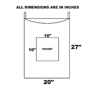 Over The Door Hanging Laundry Hamper Bag - Beautiful Linen - Drawstring Closure With Carry Strap - HOOKS NOT INCLUDED*