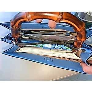 Gucci Flora Azure Shanghai Blue Large Floral Handbag Italy Bag Handbag Flower Bamboo New