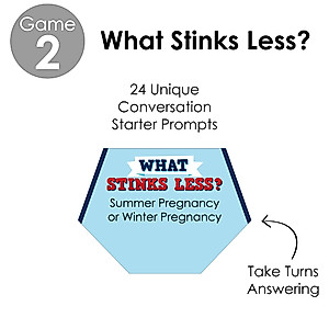 Big Dot of Happiness Ahoy It’s a Boy - Baby Shower Conversation Starter - 2-in-1 Dirty Diaper Game - Set of 24