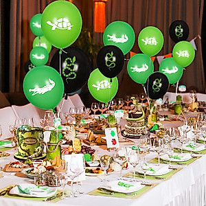 40 PCS Reptile Swamp Birthday Party Balloons Decorations Jungle Wild One Party Decorations Safari Animals Lizard Snake Turtle Alligator Themed Balloons for Kids Birthday Baby Shower Party Supplies