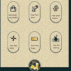 JzcsdkSIL USB Rechargeable Portable Mixer 4 Juicer Cup Citrus Lemon Vegetable Fruit Squeezer Cooking Machine Multi-functional Food Processor Extractor Pc Edible Grade Blender, Green