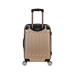 Rockland London Hardside Spinner Wheel Luggage, Champagne, 3-Piece Set (20/24/28)