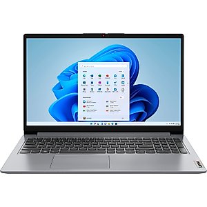 Lenovo Ideapad 15.6" HD Laptop, Athlon Silver 3050U (Beats i3-1005G1) Dual-core Processor, 8GB RAM, 128GB SSD, WiFi, Webcam, Bluetooth, Win 11 S, Cloud Grey, TECL Bundle