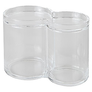 ARAD Acrylic Cotton Ball Holder, Storage Cotton Balls, Bathroom Storage, Makeup Organizer, Acrylic Container, Cotton Ball Organizer, Round Counter Organizer