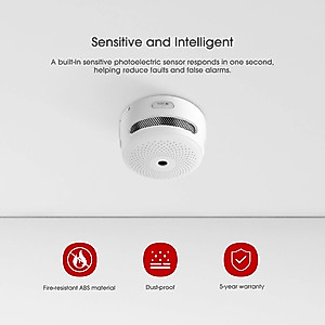 X-Sense Wi-Fi Smoke Detector, Wireless Smart Fire Smoke Detector with Replaceable Lithium Battery & Silence Button, Auto Self-Check Function, XS01-WT, Pack of 3