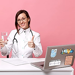 12 Pieces Nurse Refrigerator Magnets Nursing Magnetic Stickers Nursing Stickers Funny Nursing School Essentials Medical Nursing Student Stickers Magnetic Nurse Decal for Refrigerator Laptops Locker