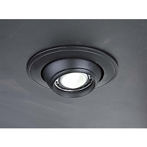 Displays2go Tower Showcase with LED Lighting, Aluminum, Tempered Glass, 5 Shelves – Black Finish (2TCASEBLKS)