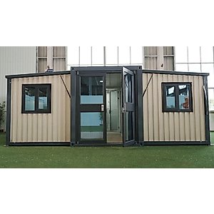 40ft House with Luxury Design, with 2 Bedroom, 1 Living Room, 1 Full Equiped Bathroom and Kitchen,Prefabricated Container House for Adults Living, Foldable Mobile Home Easy Setup & Move.