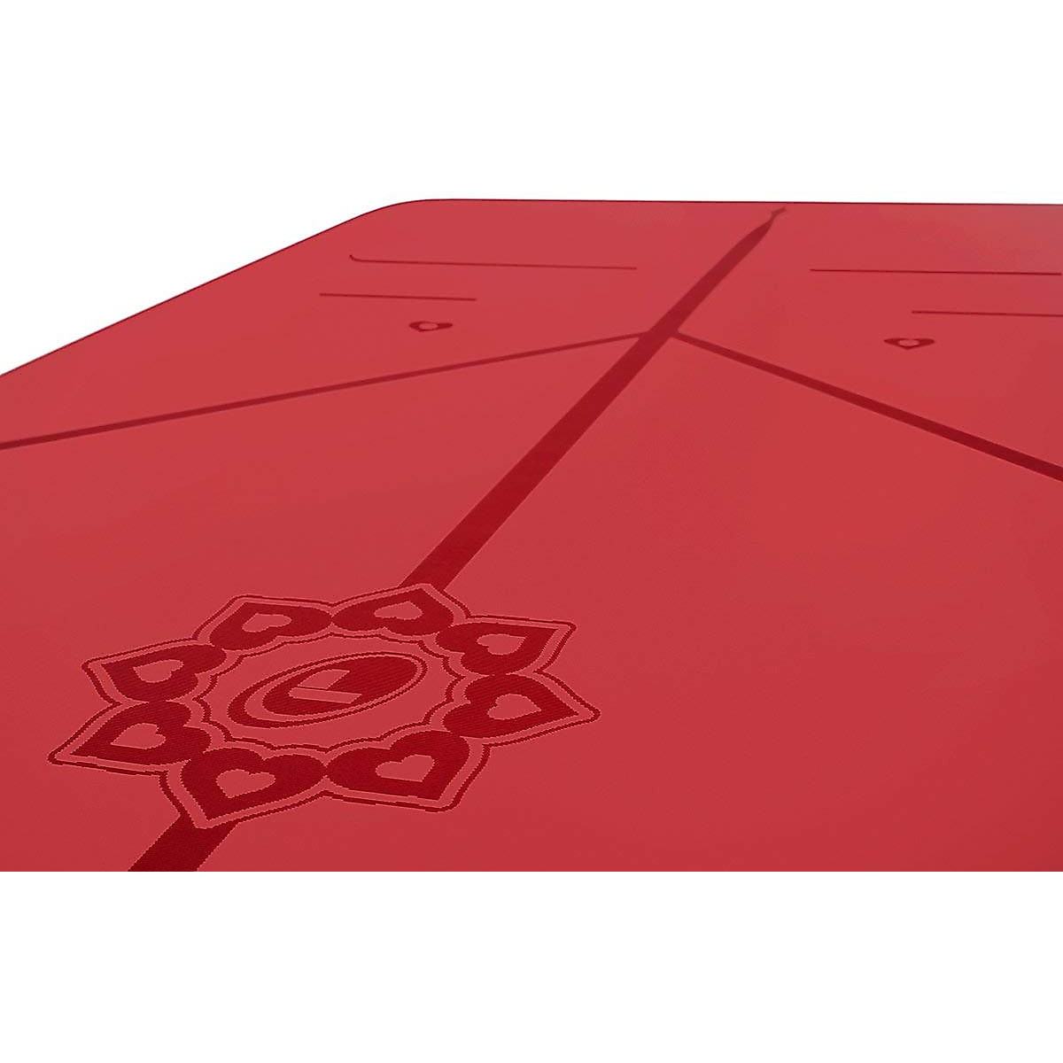 Liforme Special Yoga Mat - Patented Alignment System, Warrior-like Grip, Non-slip, Eco-friendly, sweat-resistant, Long, Wide and Thick, 4.2mm thick mat for comfort (Red)