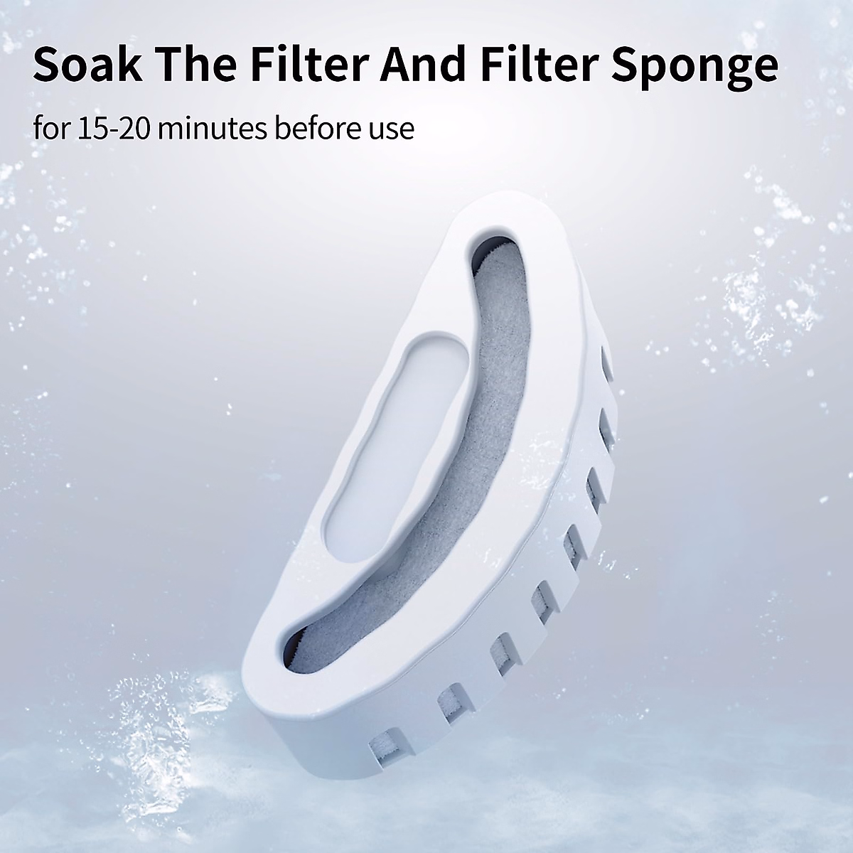 uahpet Glow Wireless Pet Fountain Replacement Magnetic Filters, 6 Pack Magnetic Filters & 8 Pack Filter Sponges for uahpet Automatic Cat Water Fountain