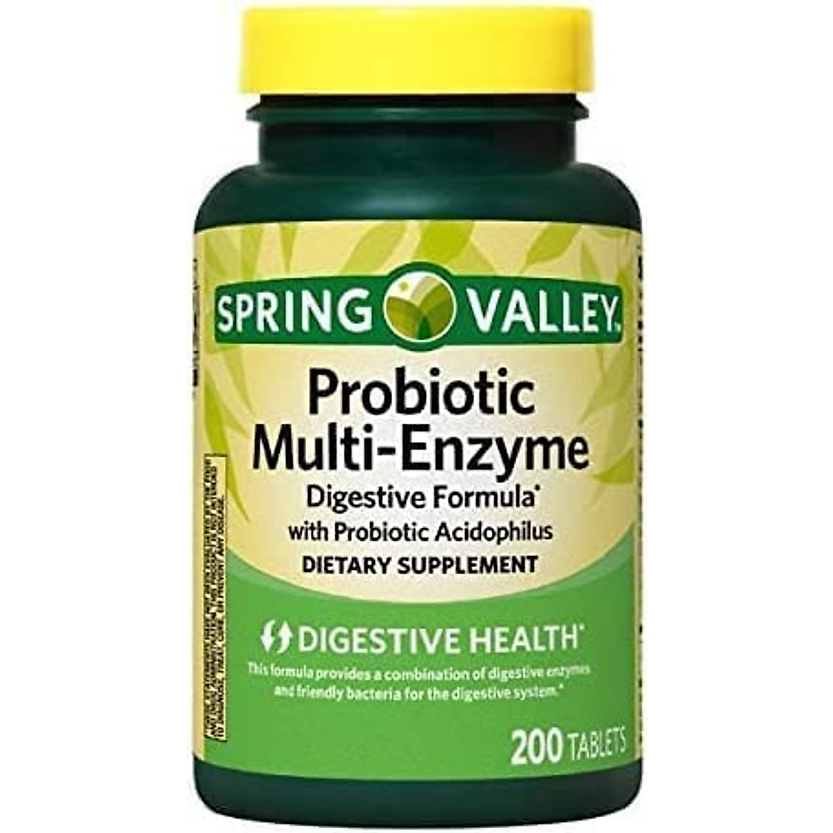 Spring Valley Multi-Enzyme Probiotic 200 Tablets + Your Vitamin Guide