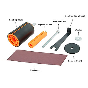 O'SKOOL 2 inch x 3 inch Sanding Drum Kit for Drill or Drill Press