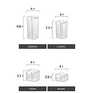 Xicennego Airtight Food Storage Container Set 6-Pcs.kitchen Storage Organizer, For Pasta, Nuts, Beans, Snacks, Storage Jar With Lid/Snap Design/BPA-Free/Stackable/Leakproof （white）