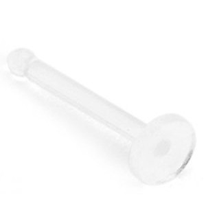 18 Gauge Clear Bioflex Bone Nose Ring Stud Retainer Body Piercing