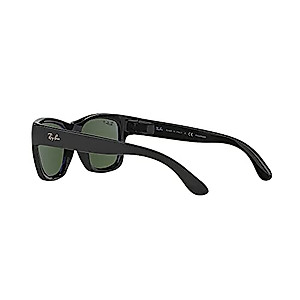 Ray-Ban RB4194 Square Sunglasses, Black/Polarized Green, 53 mm