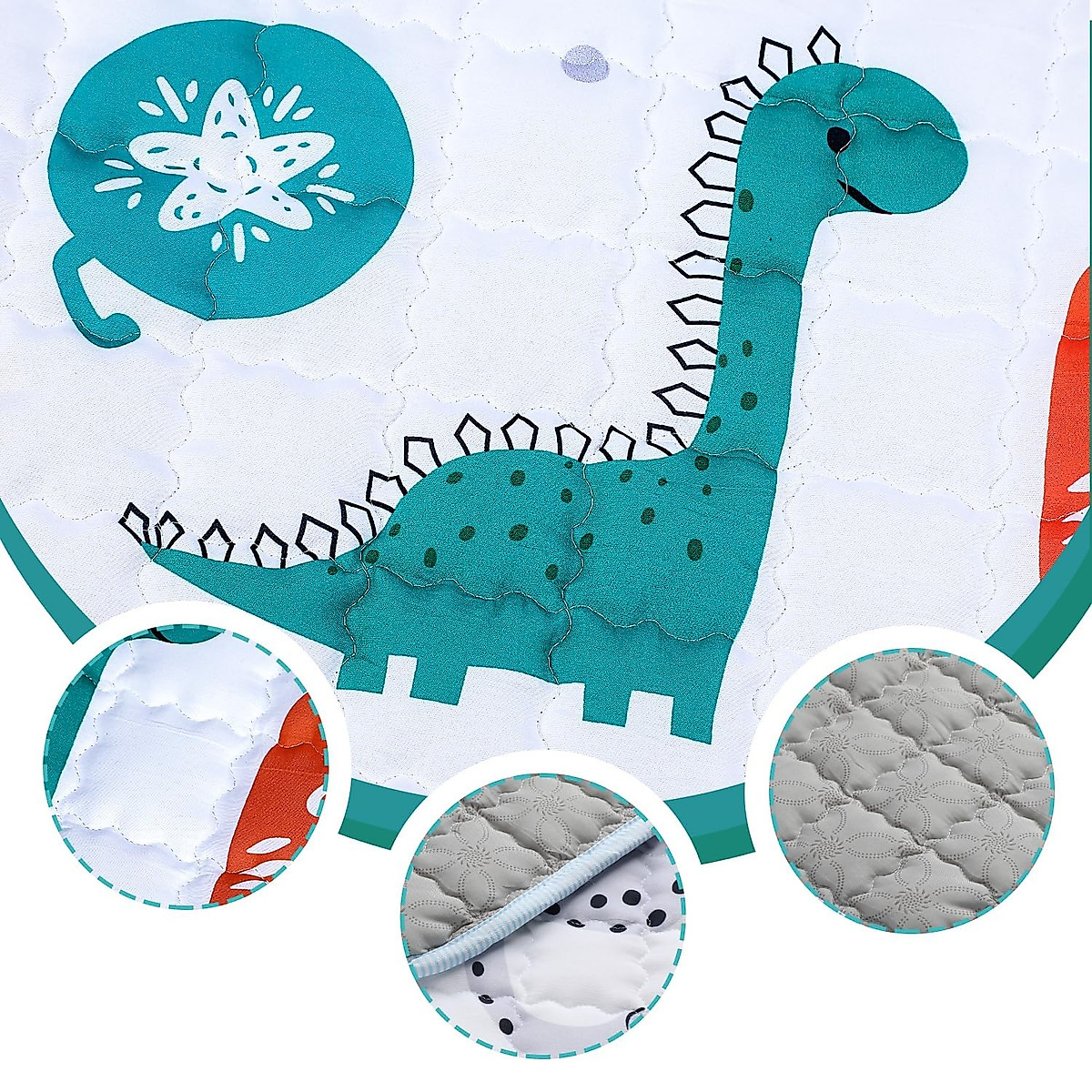 MEM Playpen Mat 71" X 59" Baby Play Mat, Thicken One-Piece Baby Crawling Mat, Non Slip Washable Play Mats for Floor, Cushioned Baby Playmat Floor Mat for Infants, Babies, Toddlers