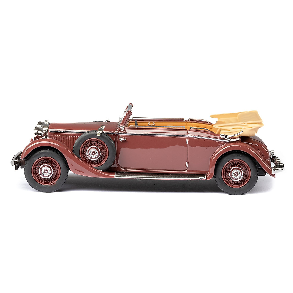 Esval Models 1933-37 290 W18 Lang Cabriolet B Maroon Limited Edition to 250 Pieces Worldwide 1/43 Model Car EMEU43043E