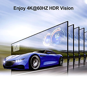 SGEYR 4K HDMI Switcher 5x1 with IR Remote, High-Speed 5 Port HDMI Selector Box 4K@60Hz Support HDR HDCP2.2 for PS5, Xbox, Roku, Fire Stick - Streamline Your Gaming Setup(Black)