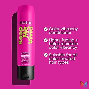 Matrix Keep Me Vivid Conditioner | Deeply Nourishes Hair, Prevents Fading & Protects Color | For Dry, Semi-Permanent and Color Treated Hair | Salon Professional Conditioner