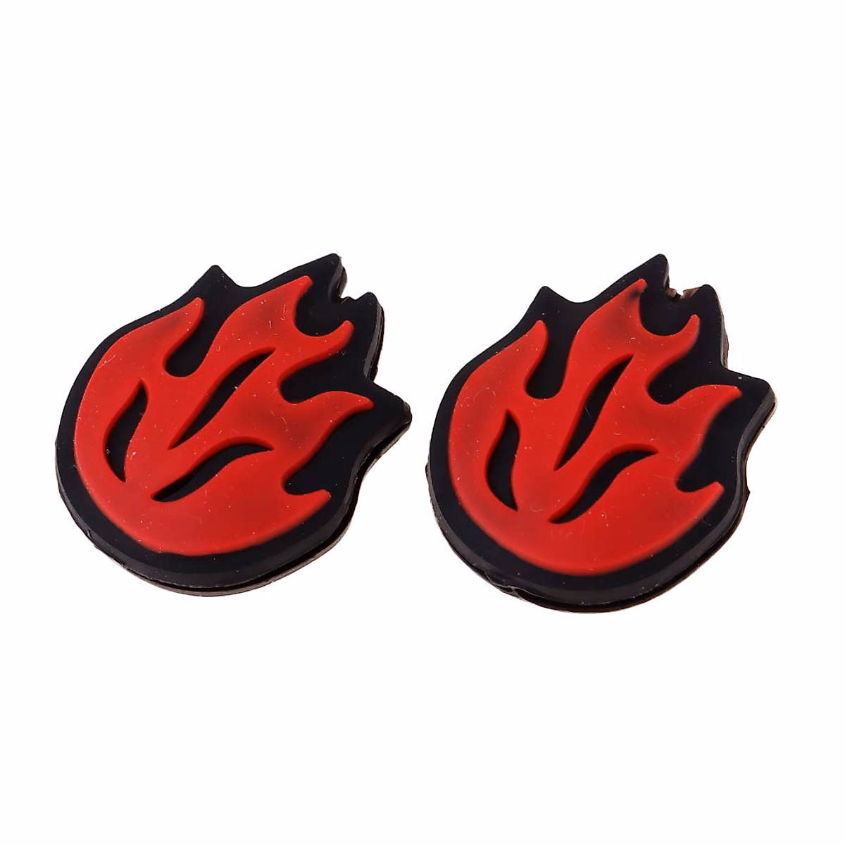 Kesoto 4 Pieces Durable Silicone Tennis Racket Vibration Dampeners Shockproof Dampers - Flame Fire Pattern, Red