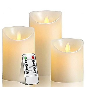 Wichmann | Flameless Candles for Garden Home Decor Party Wedding Decoration | Unscented LED Votive Candles Tealight Real Wax Candles, 3 Watts, flameless Pillar Candles