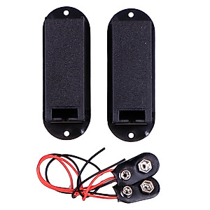9V Battery Box Case Holder for Active Guitar Bass Pickup (Pack of 2)