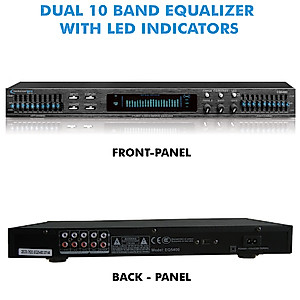 Technical Pro Dual 10 Band Professional Stereo Equalizer with Individual LED Indicators
