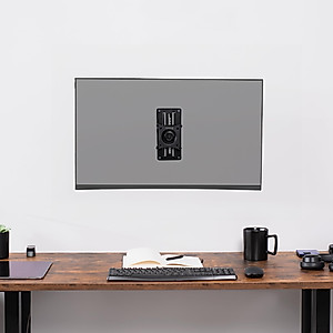 VIVO Height Adjustable 17 to 32 inch Single Monitor Articulating Wall Mount for Standing Workstations, Fits 1 Screen with Max VESA 100x100mm, Black, MOUNT-VW01A