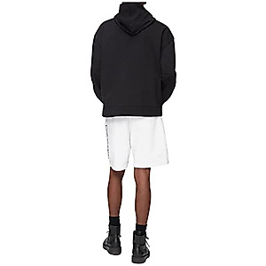 Calvin Klein Men's Relaxed Fit Logo French Terry Hoodie, Black Beauty, Small